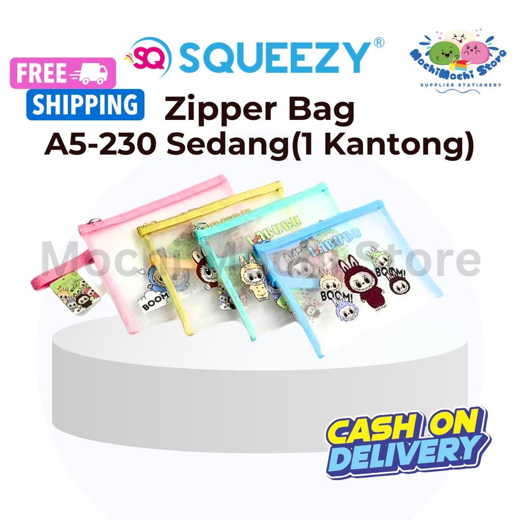 Jual PER PCS Zipper Bag LABUBU A5-230 Sedang | 1 Kantong | Mesh ...