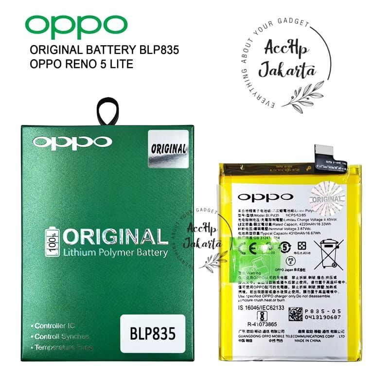 Jual Batre Baterai Oppo Reno 5 Lite Blp 835 Batu Batrei BLP835 Battery Original Distributor ...
