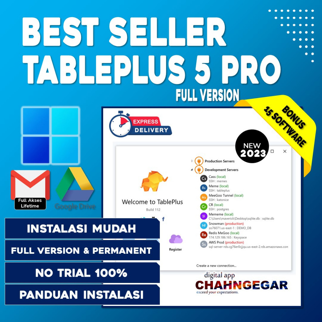 Jual TablePlus 5 Pro Full Version Software Native Tool Database management | Shopee Indonesia