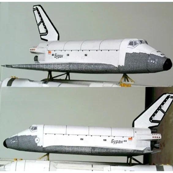 Jual 1/96 Buran Space Shuttle 3D Paper Model DIY Essential Lesson ...