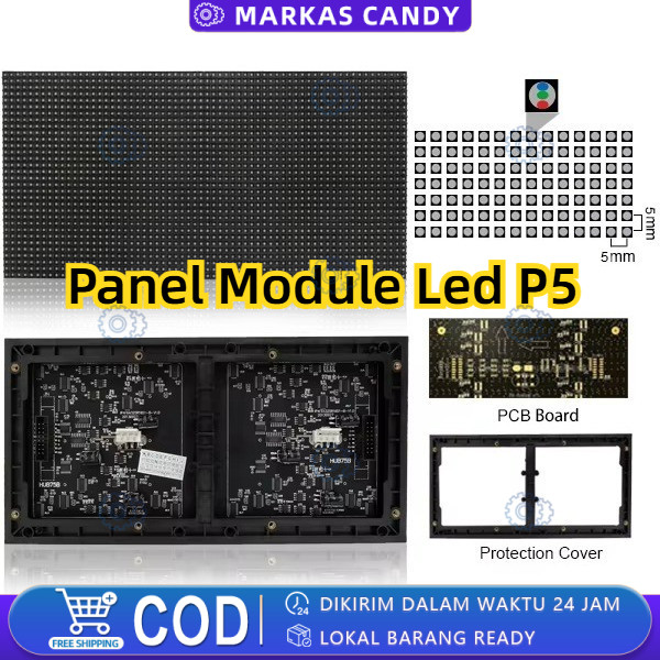 Jual Panel Module Led P5 RGB Panel Module Modul LED P10 Running Text ...