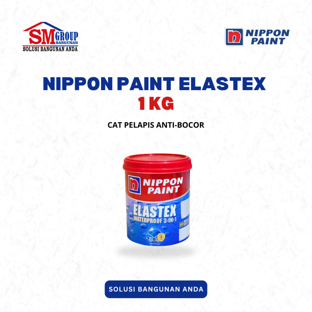 Jual Cat Waterproofing Nippon Paint Elastex 3 in 1 Cat Pelapis Anti Bocor Ukuran 1 Liter | 1 Kg ...