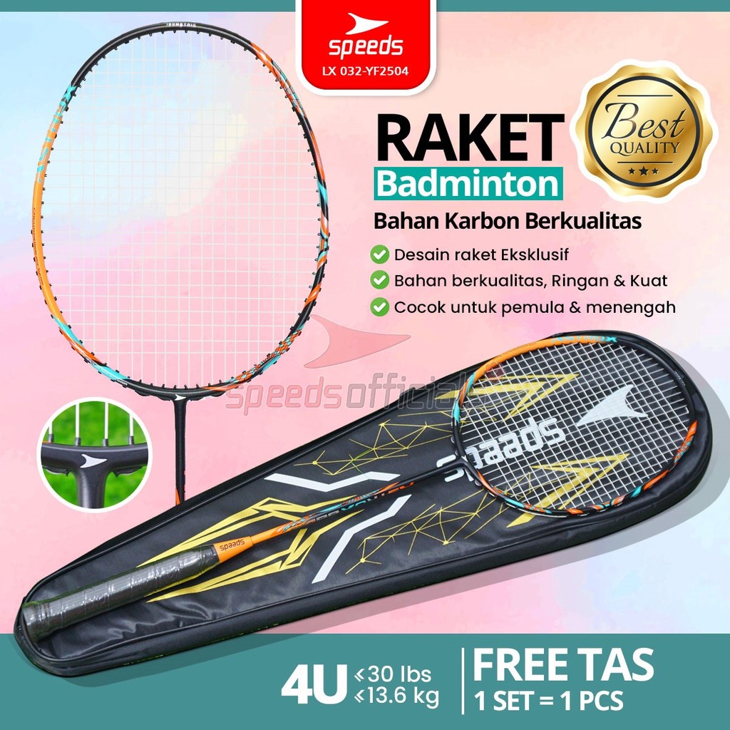 Jual SPEEDS Raket Bulu Tangkis Badminton Racket Tepok Bulu Tangkis ...
