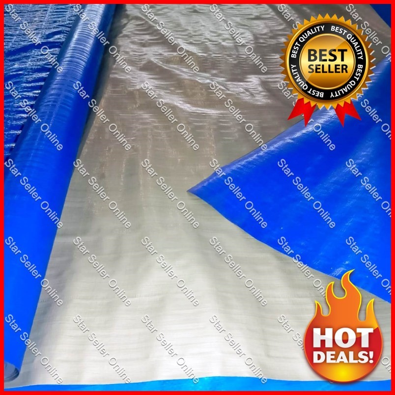 Jual TERPAL TENDA PLASTIK LATERN A12 4x6 METER BIRU MUDA SILVER ANTI ...