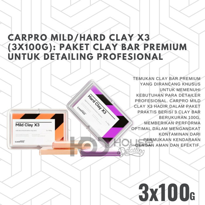Jual Carpro Clay Bar X3 New - Mild / Hard Claybar - mild, 1 pcs ...