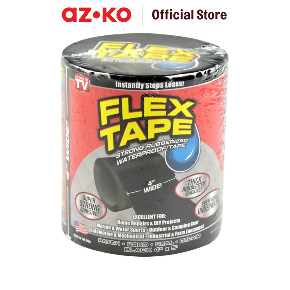 Jual AZKO Flex Tape Isolasi Karet Tahan Air 10 cm - Hitam Isolasi ...