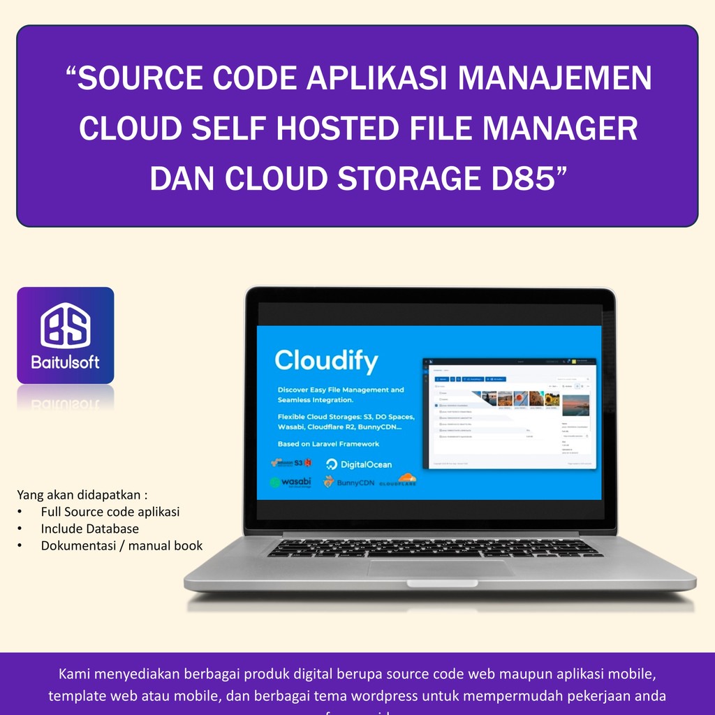 Jual SOURCE CODE APLIKASI MANAJEMEN CLOUD SELF HOSTED FILE MANAGER DAN CLOUD STORAGE D85 ...