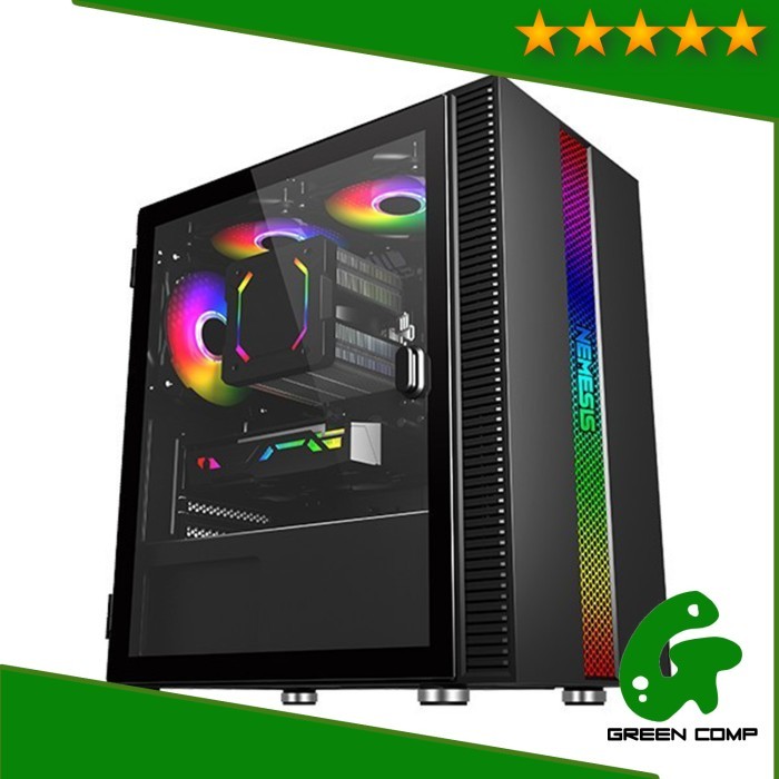 Jual Casing PC NYK Nemesis T20 Mistic Gaming Case RGB LED Free 1 Fan ...
