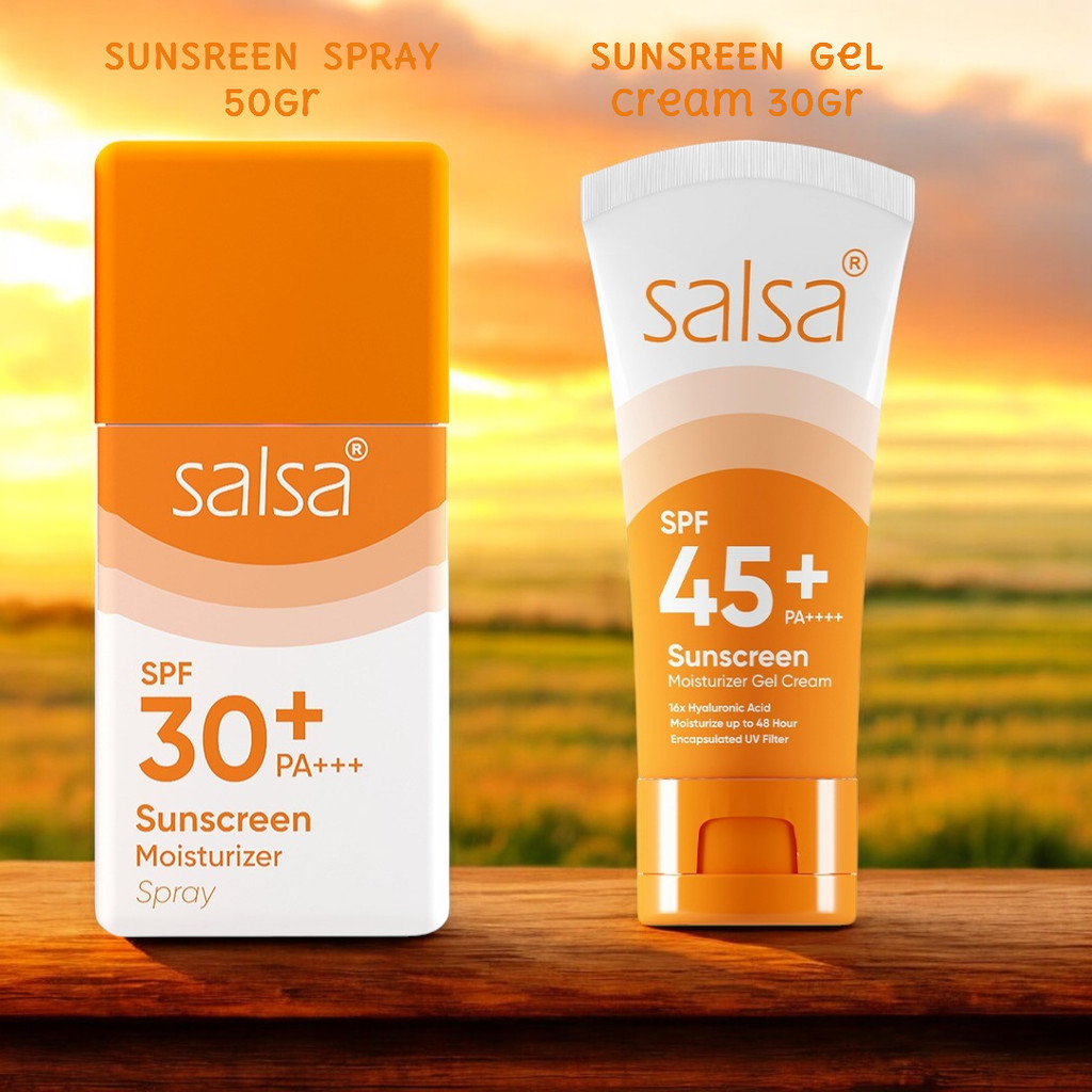 Jual SALSA SUNSCREEN MOISTURIZER SPRAY SPF 30+ PA+++ DAN GEL CREAM SPF ...