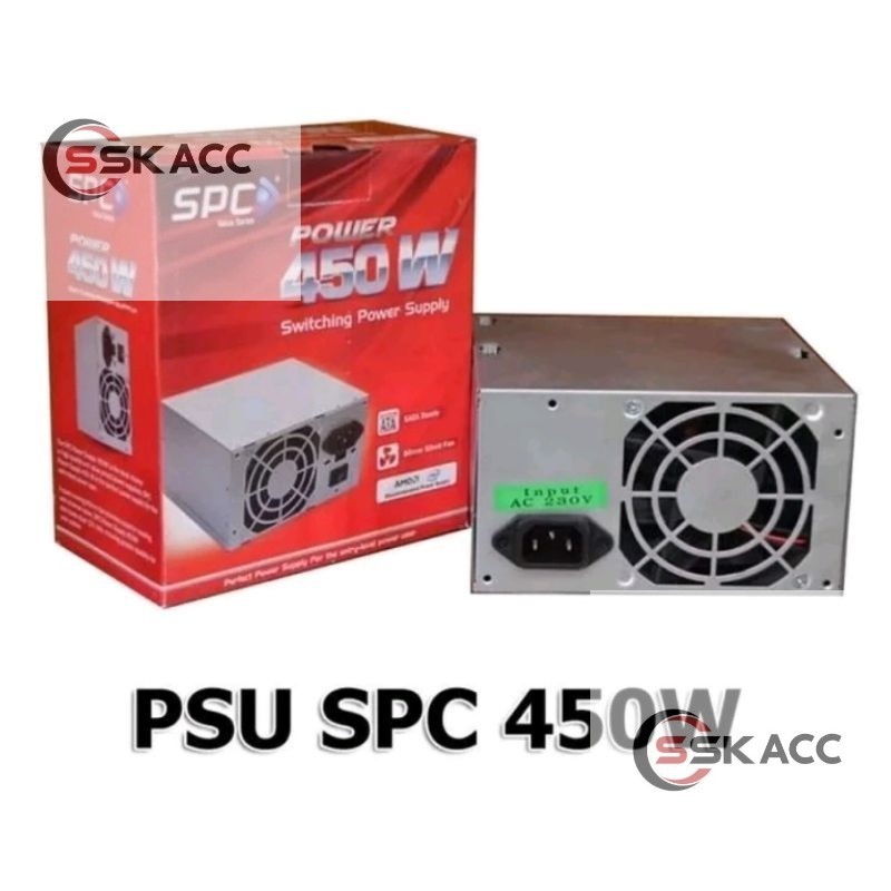 Jual Power Supply PSU SPC 450W 450 Wattt 24 pin Sata Power Cable CPU ...