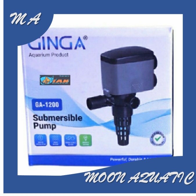 Jual POMPA AIR CELUP AQUARIUM GINGA GA 1200 GA1200 LOW WATT WAT RENDAH ...