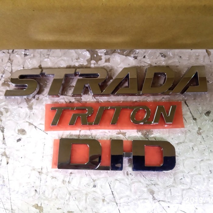 Jual emblem STRADA TRITON DID set 3pcs PART BARU | Shopee Indonesia