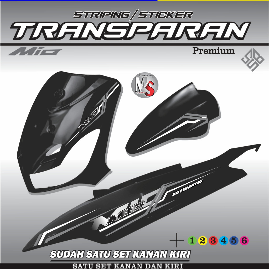 Jual STIKER TERLARIS Striping Transparan Uv MIO OLD/smile Design ...