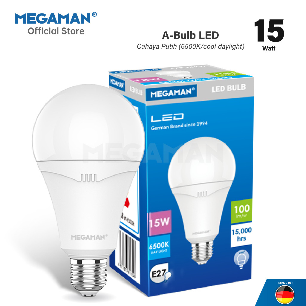 Jual Lampu Bohlam LED 15 Watt MEGAMAN YTA70Z1 6500K Putih | Shopee Indonesia