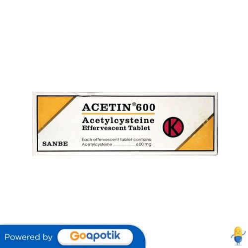 Jual Acetin 600 Mg Tube 10 Tablet Effervescent | Shopee Indonesia
