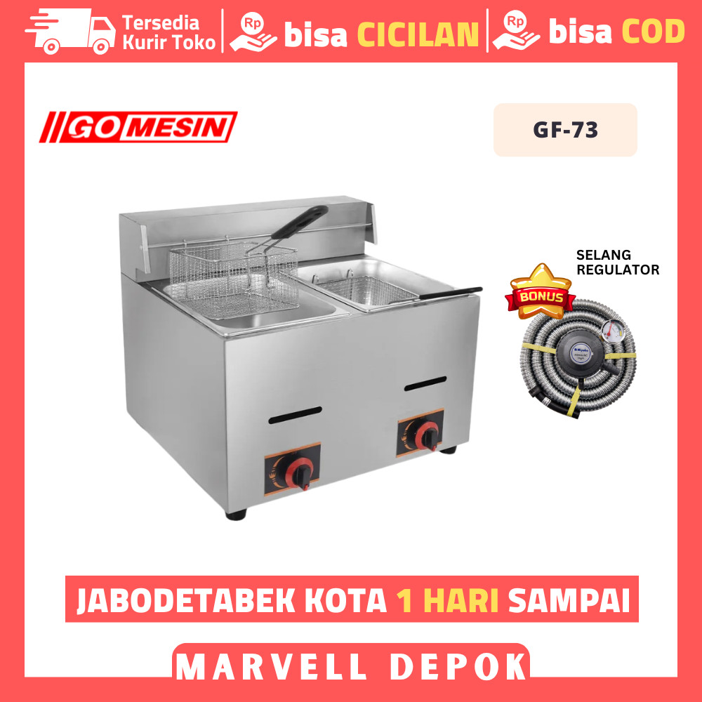 Jual DEEP FRYER 2 TANK GETRA GF-102G PENGGORENGAN GAS AYAM KENTANG FRIED CHICKEN | Shopee Indonesia