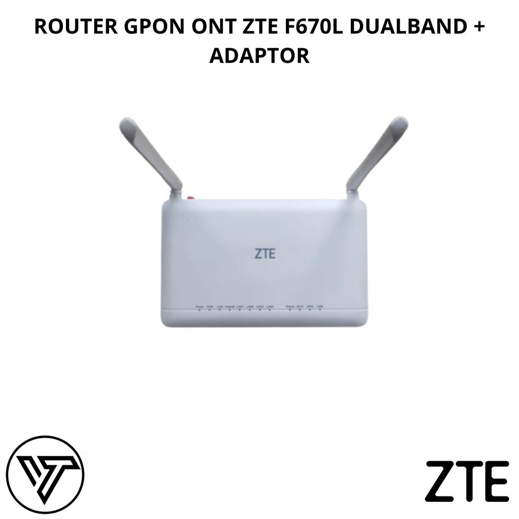 Jual ROUTER GPON ONT ZTE F670L DUALBAND + ADAPTOR | Shopee Indonesia