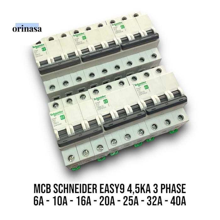 Jual MCB Schneider Easy9 4,5kA 3P 3 Phase 6A 10A 16A 20A 25A 32A 40A | Shopee Indonesia