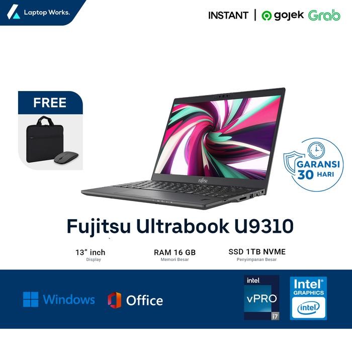 Jual Laptop Slim Fujitsu Ultrabook U9310 I7 Gen 10 Ram 16gb SSD 1TB Key ...