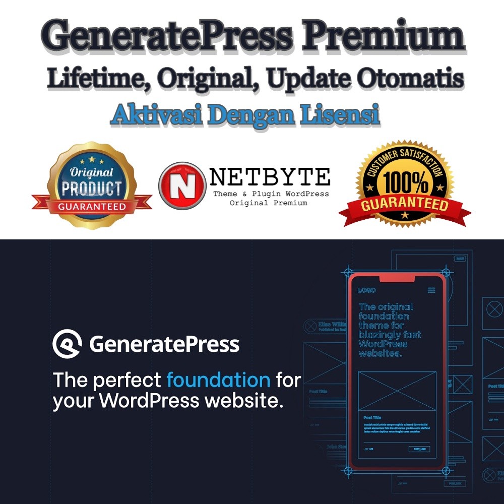 Jual GeneratePress Premium Lifetime [Aktivasi Dengan Lisensi, Update Otomatis, dan Bergaransi ...