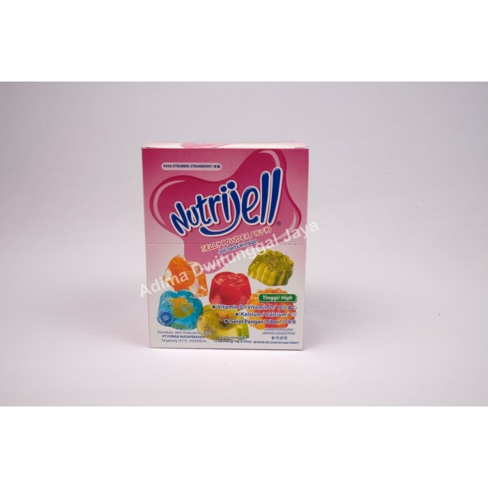 Jual Nutrijell Strawberry / Nutrijel Stroberi 12x15 gr(Box) | Shopee ...