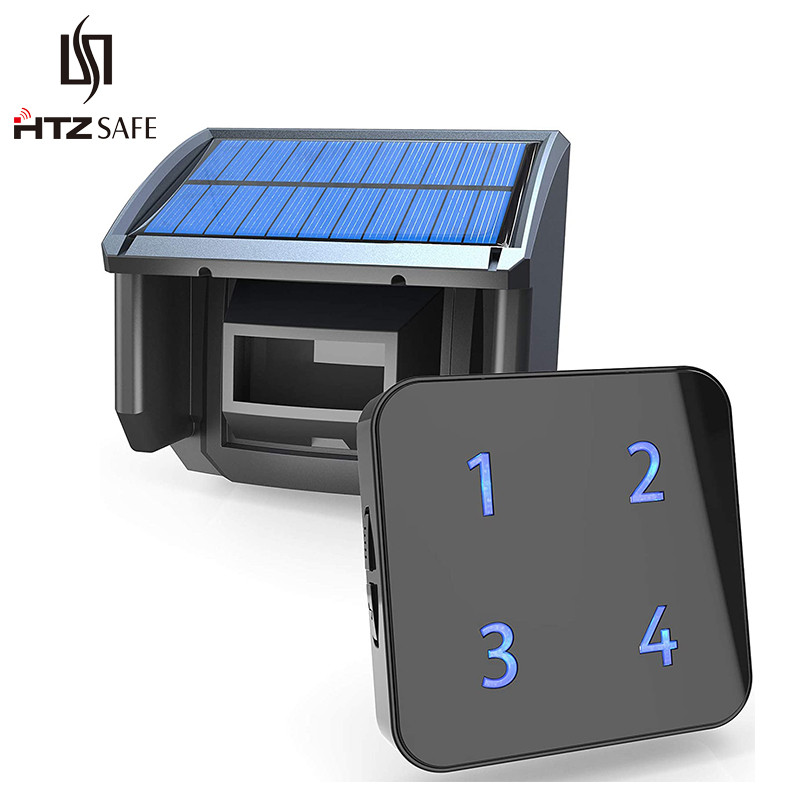 Jual HTZSAFE 400 Meters Solar Wireless Driveway Alarm Outdoor Weather ...