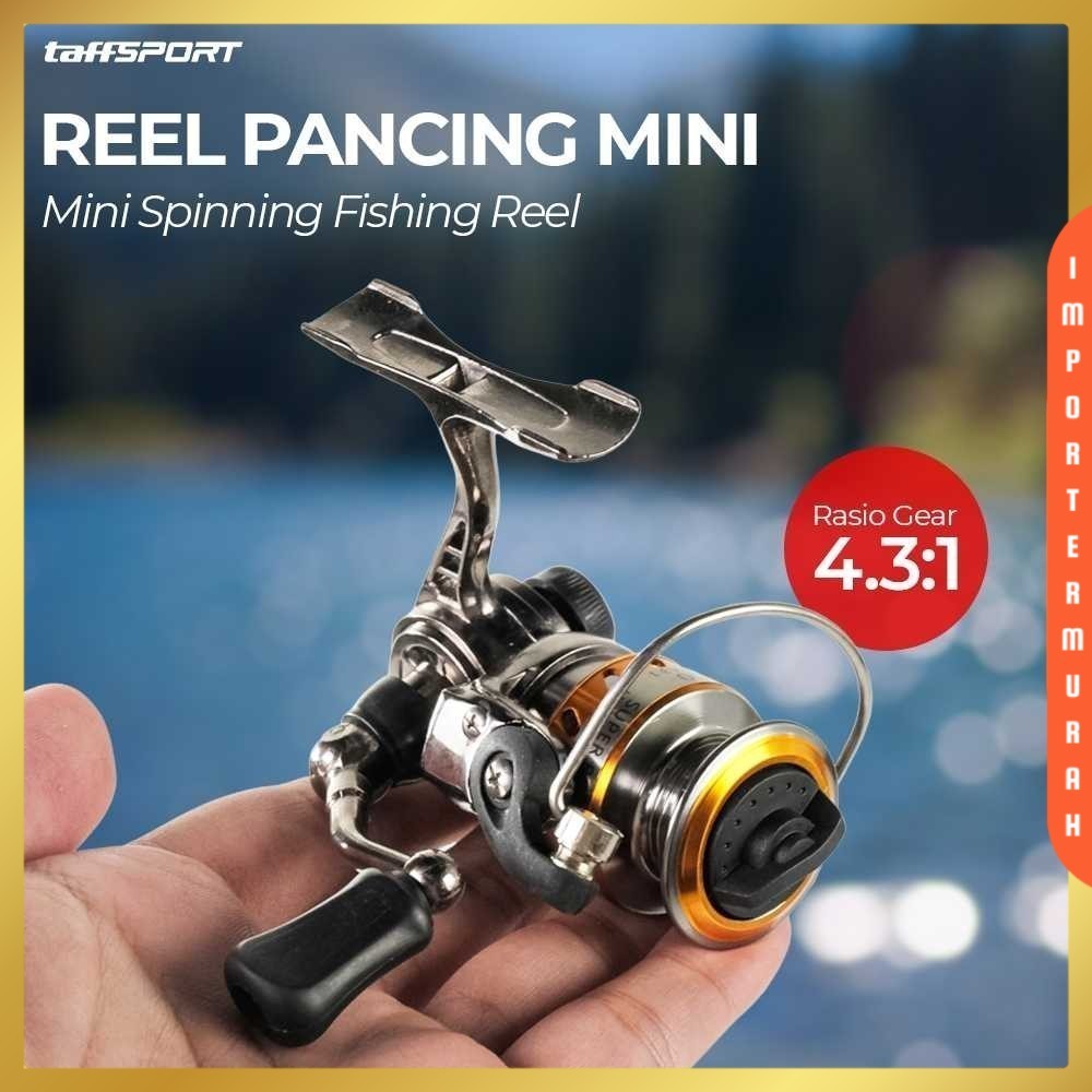 Jual TaffSPORT Reel Pancing Mini Spinning Fishing Reel 4.3:1 Gear Ratio ...