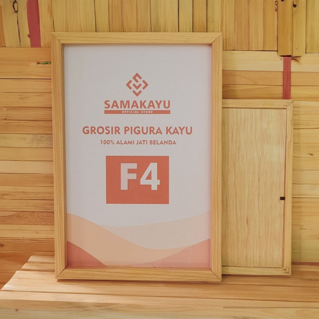 Jual Bingkai Foto Kayu Pigura Kayu F4 / Bingkai Kayu / Frame Kayu Jati ...