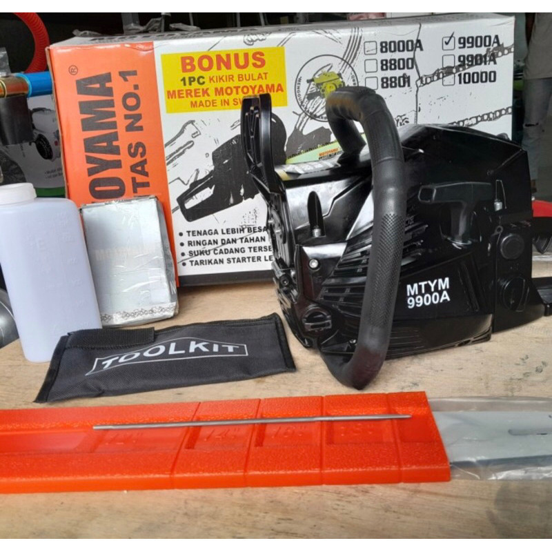 Jual SENSO MESIN GERGAJI KAYU/CHAINSAW MOTOYAMA 9900A BLACK BAR 22 INCH | Shopee Indonesia