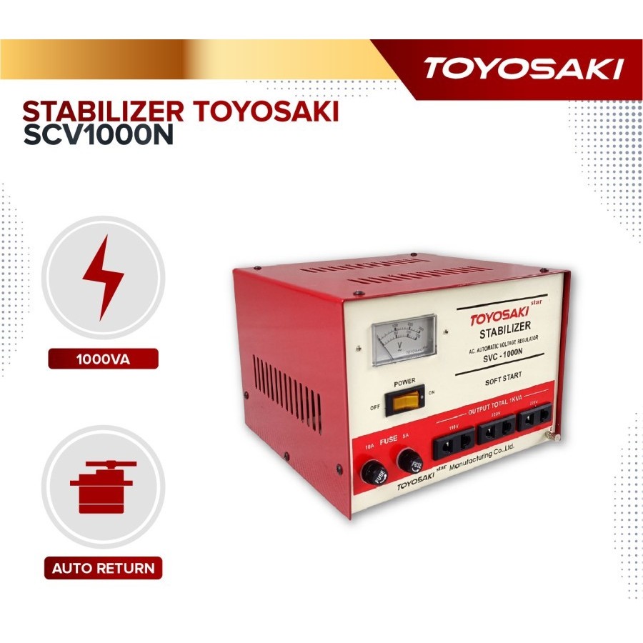 Jual Toyosaki Stabilizer 1000 Watt - Stavol Listrik (K) | Shopee Indonesia