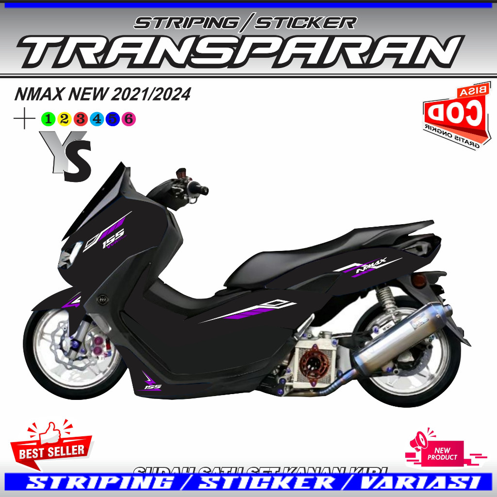 Jual VARIASI STRIPING TRANSPARAN NMAX NEW 2022/2024 PREMIUM MOTOR KEREN ...
