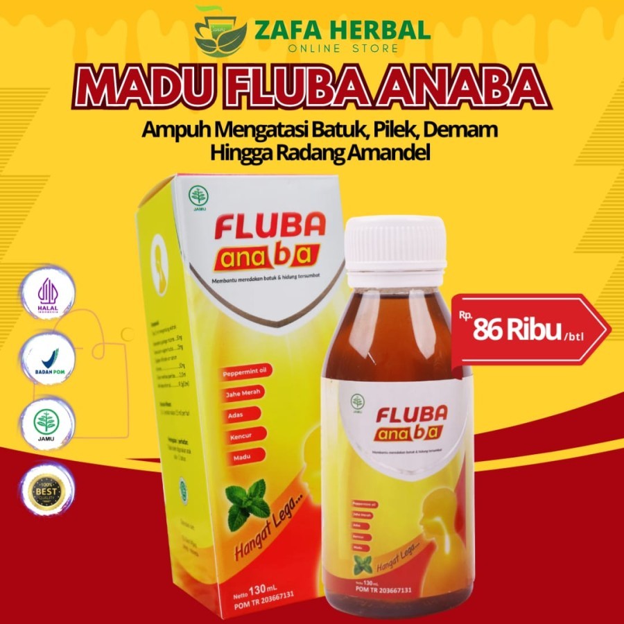 Jual Madu Fluba Anaba 130ml - Mengatatasi Masalah Flu & Batuk, Radang ...