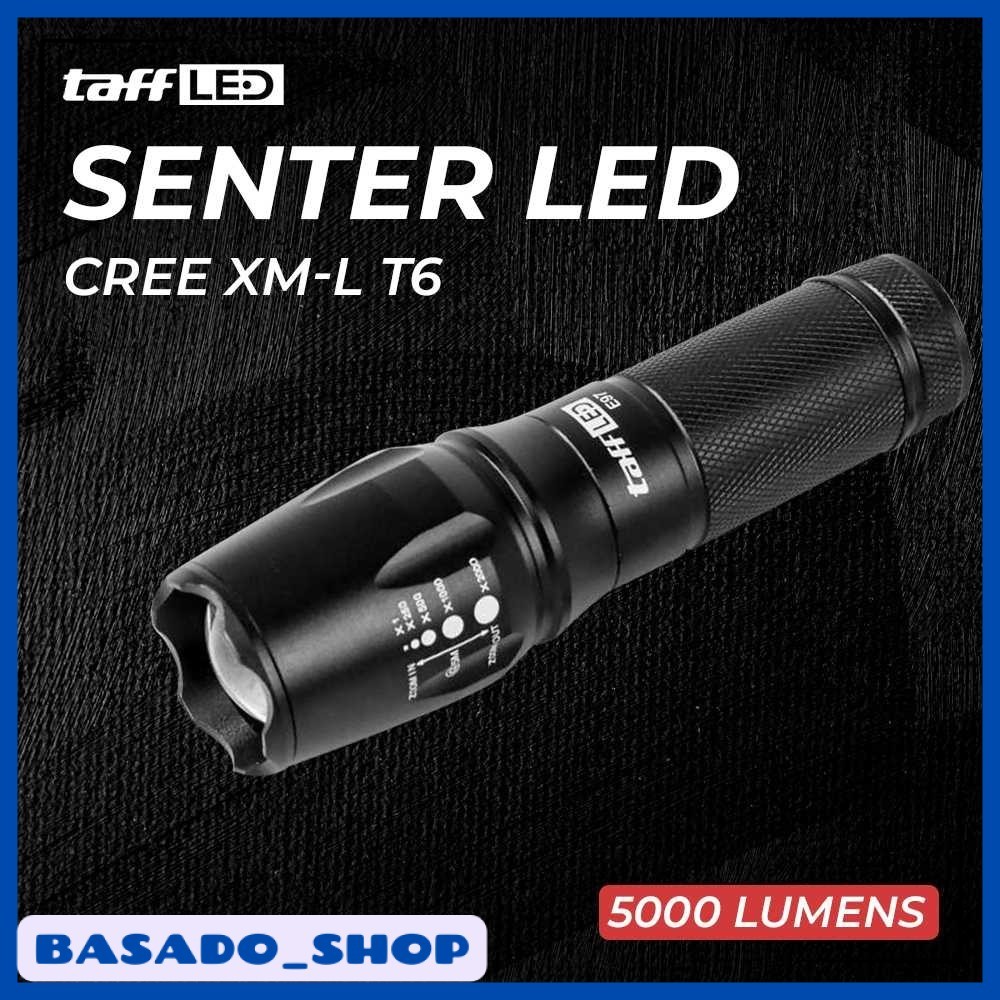 Jual TaffLED Senter LED Cree XM-L T6 26650 5000 Lumens 5 Mode - E97 ...