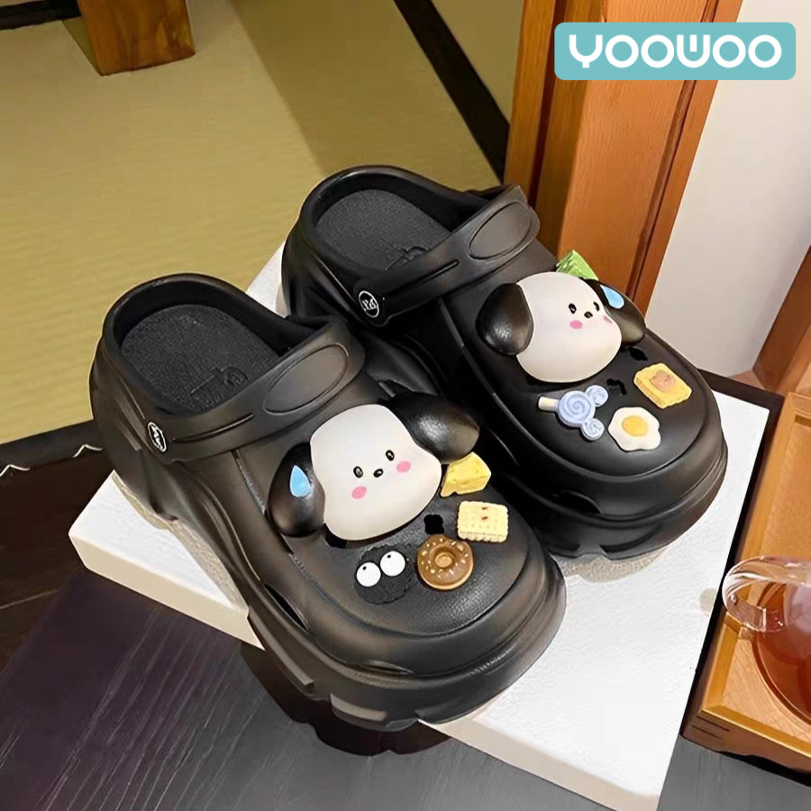 Jual YooWoo Sandal Wedges Wanita / Sandal Kodok Slip On / Sendal Wanita ...