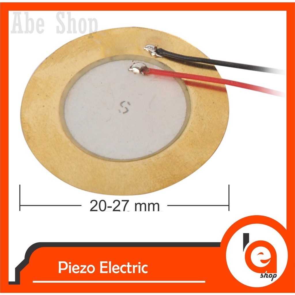 Jual Piezoelectric Ceramic Buzzer 20mm 27mm Element Sounder Sensor Sound Disc Piezo Electric Abe ...