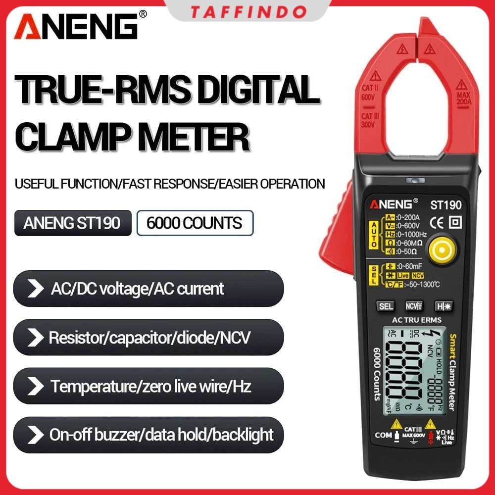 Jual ANENG Alat Tes Kelistrikan Digital Multimeter Voltage Tester Clamp ...