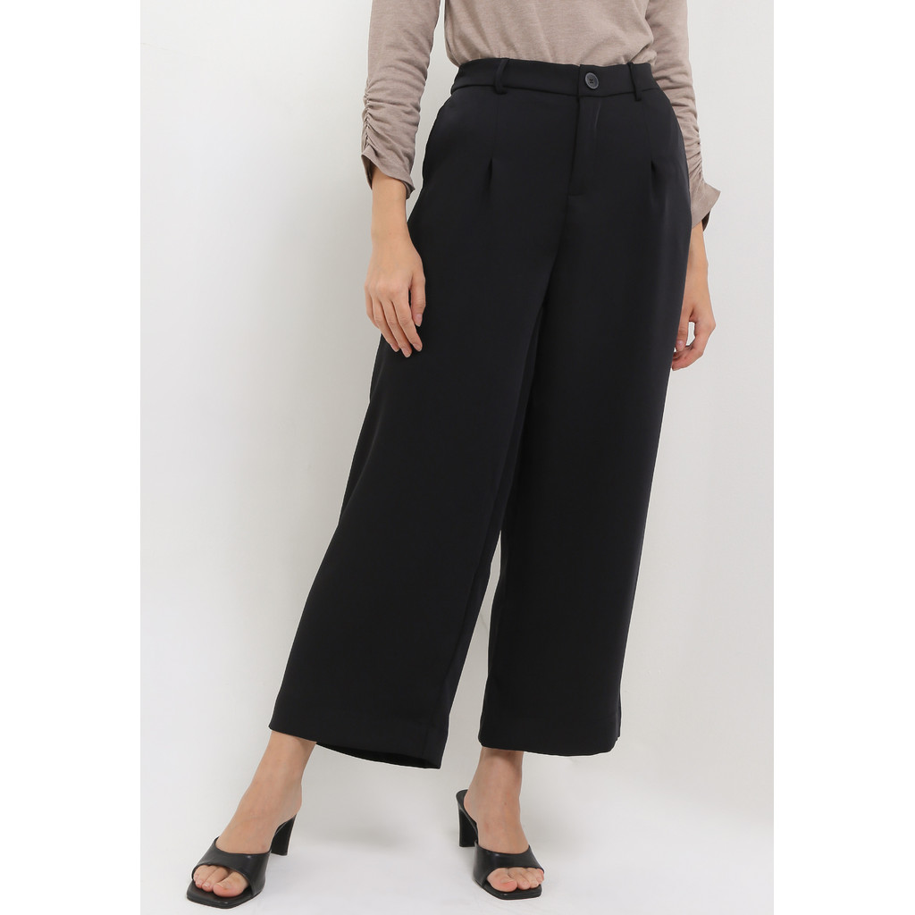 Jual MFMW Shyvani Celana Panjang Kulot Hitam | Shopee Indonesia