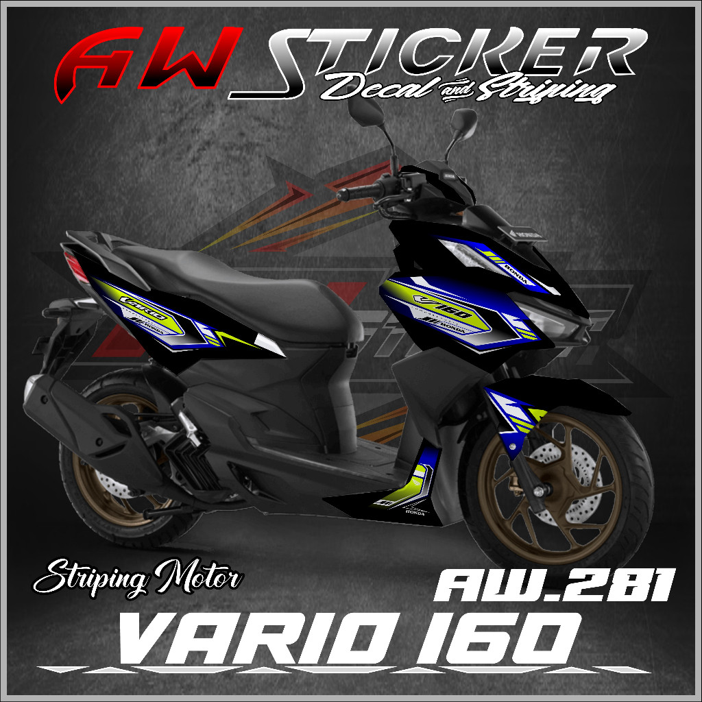 Jual Sticker Striping Vario 160 Sticker Variasi vario Sticker vario 160 ...