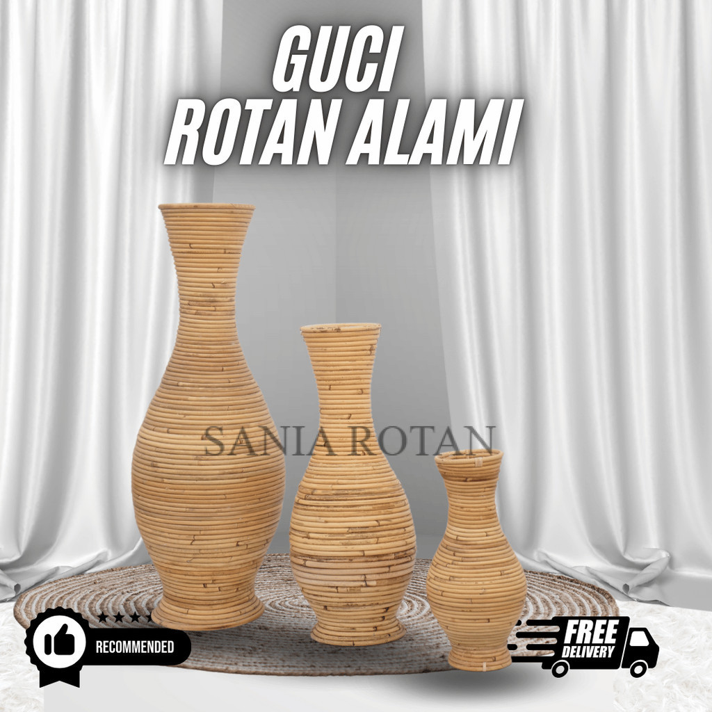 Jual TERBARU GUCI ROTAN ALAMI/ VAS BUNGA ROTAN ALAMI FINISHING ...