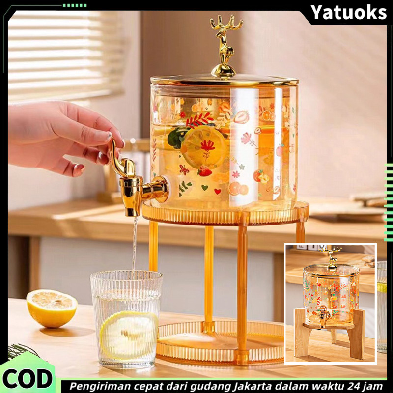 Jual Tempat Minuman Es Jus 2.6L Dispenser Air Kaca / Ketel Air Kaca ...