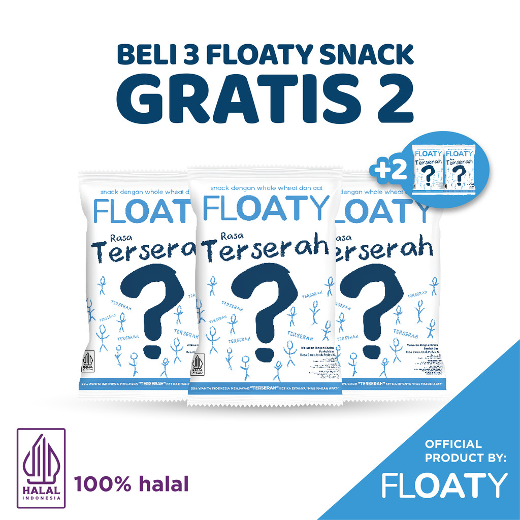 Jual BELI 3 GRATIS 2 - Floaty Snack Terserah 60gr | Shopee Indonesia