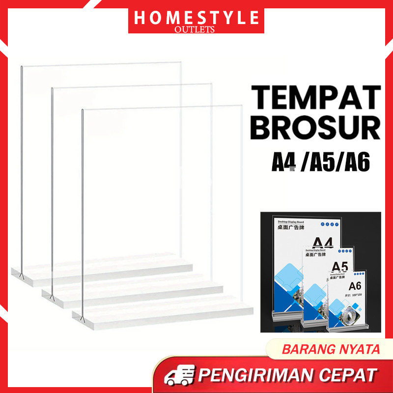 Jual Tempat Brosur Akrilik A4-A5-A6 / Stand Akrilik / Tent Card Akrilik ...