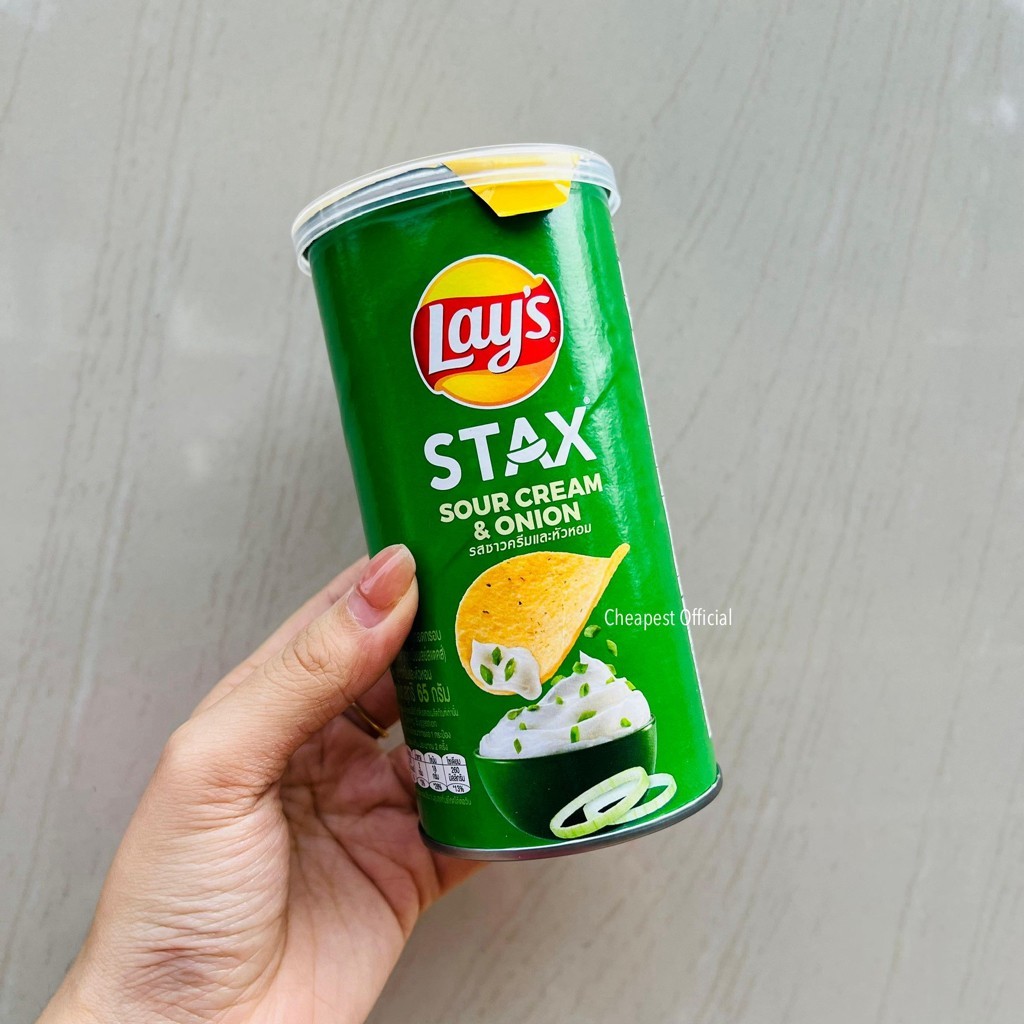 Jual Lays Stax Sour Cream & Onion 65gr | Shopee Indonesia