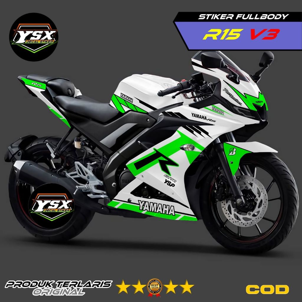 Jual Decal R15 V3 Stiker fullbody Desain Racing Custom 1.0 | Shopee ...