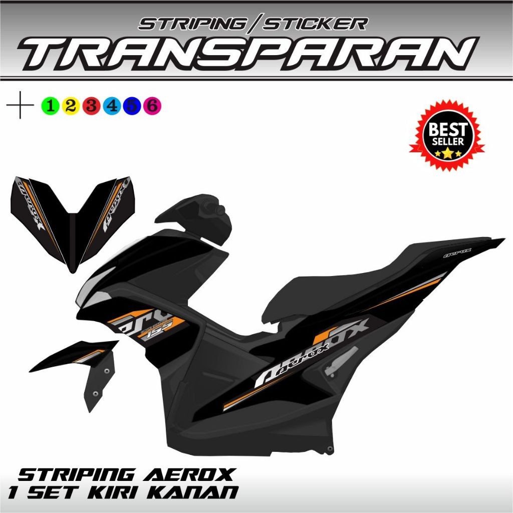 Jual STRIPING STICKER BENING AEROX 155 NVX TRANSPARAN VIETNAM STYLE ...