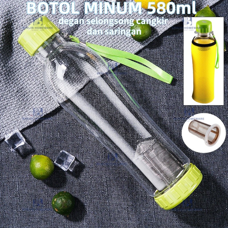 Jual Botol Minum Dengan Saringan Teh 580 ml Tumbler Kantor Botol Minum ...