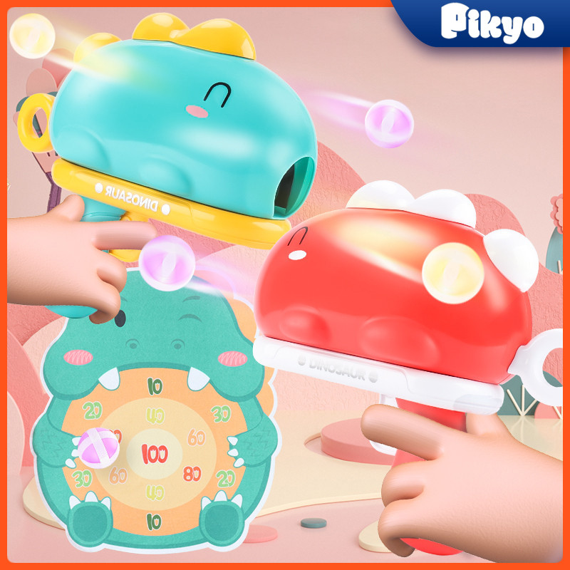 Jual Pikyo Mainan Bola Lengket Dinosaurus - Pistol Bola dengan Papan Target, Aman dan Edukatif ...