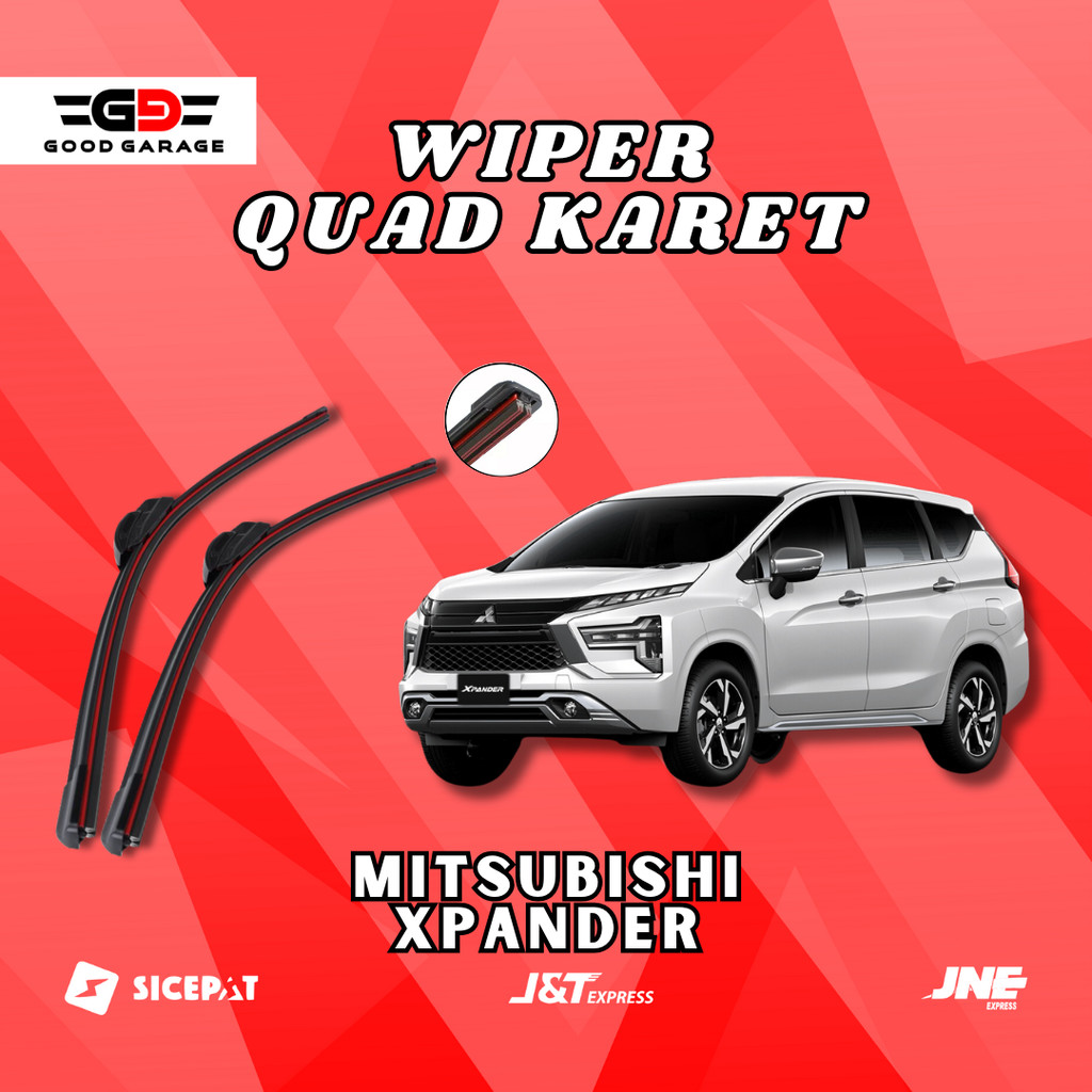 Jual Wiper Quad Blade Mobil Mistsubishi Xpander Frameless 4 Lapis Karet ...
