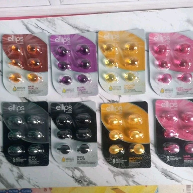 Jual Ellips Hair Vitamin Treatment Blister Capsul 1 ml | Shopee Indonesia