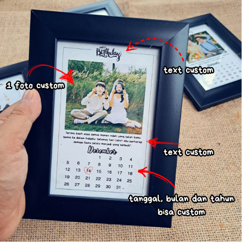 Jual 003 Frame tanggal jadian Custom bingkai foto kado ulang tahun ...